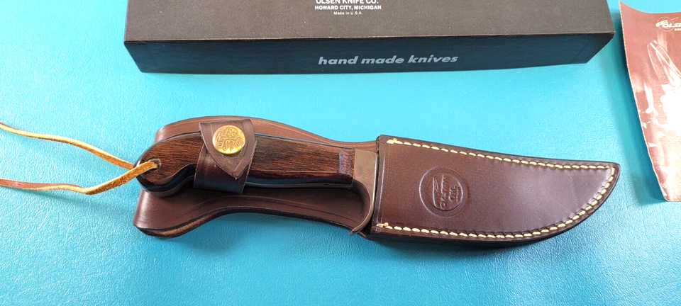 Vintage Olsen OK Model 503 Alaskan Skinner Knife 9.5" + Scabbard & Box + Papers | eBay