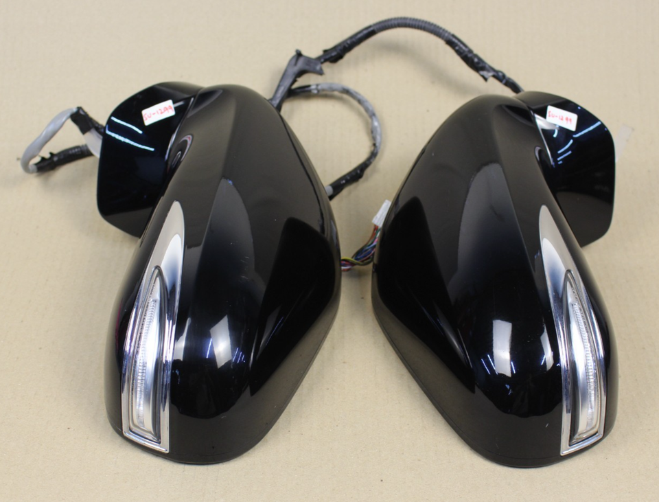 Lexus LS460 2007-2012 LED Side Mirrors Pair Black | eBay