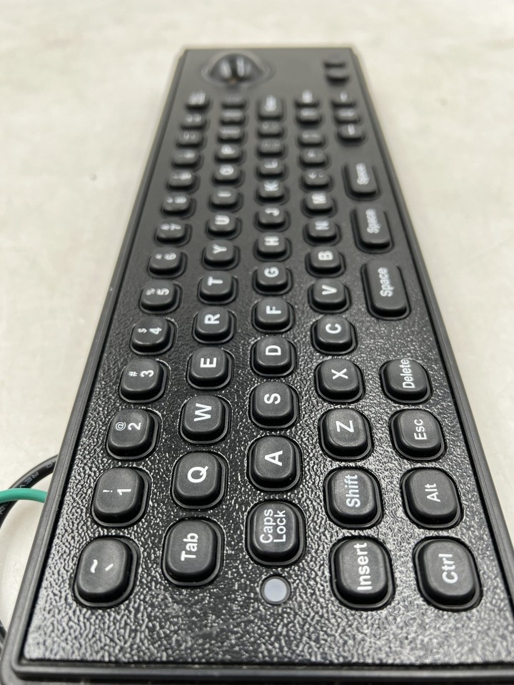 Black Industrial USB Keyboard With Mechanical Trackball Kiosk Metal ...