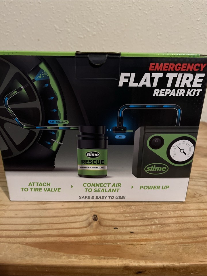 Slime 50138 Smart Spare Emergency Flat Tire Puncture Repair Kit w ...