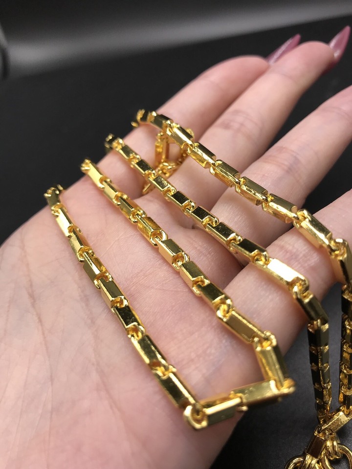 24k Solid Gold Box Chain 100 Gram 26” 3mm Width The Box Is Completely ...