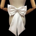 White Ivory Red Big Bow Bridal Long Detachable Satin Ribbon for Wedding ...