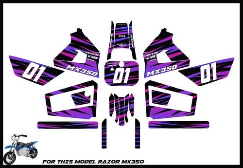 Razor MX350 NEW MODEL graphics kit decals THICK AND HIGH GLOSS | eBay