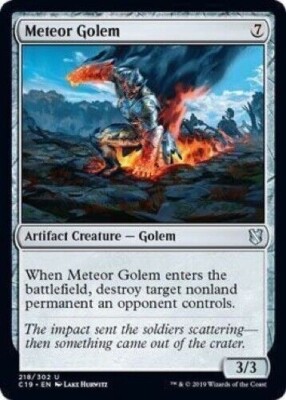 MTG Meteor Golem Commander Legends Magic the Gathering TCG Card 218/302 ...