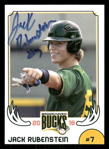 2018 Brookhaven Bucks Jack Rubenstein IP Auto Autographed Signed #NNO ...
