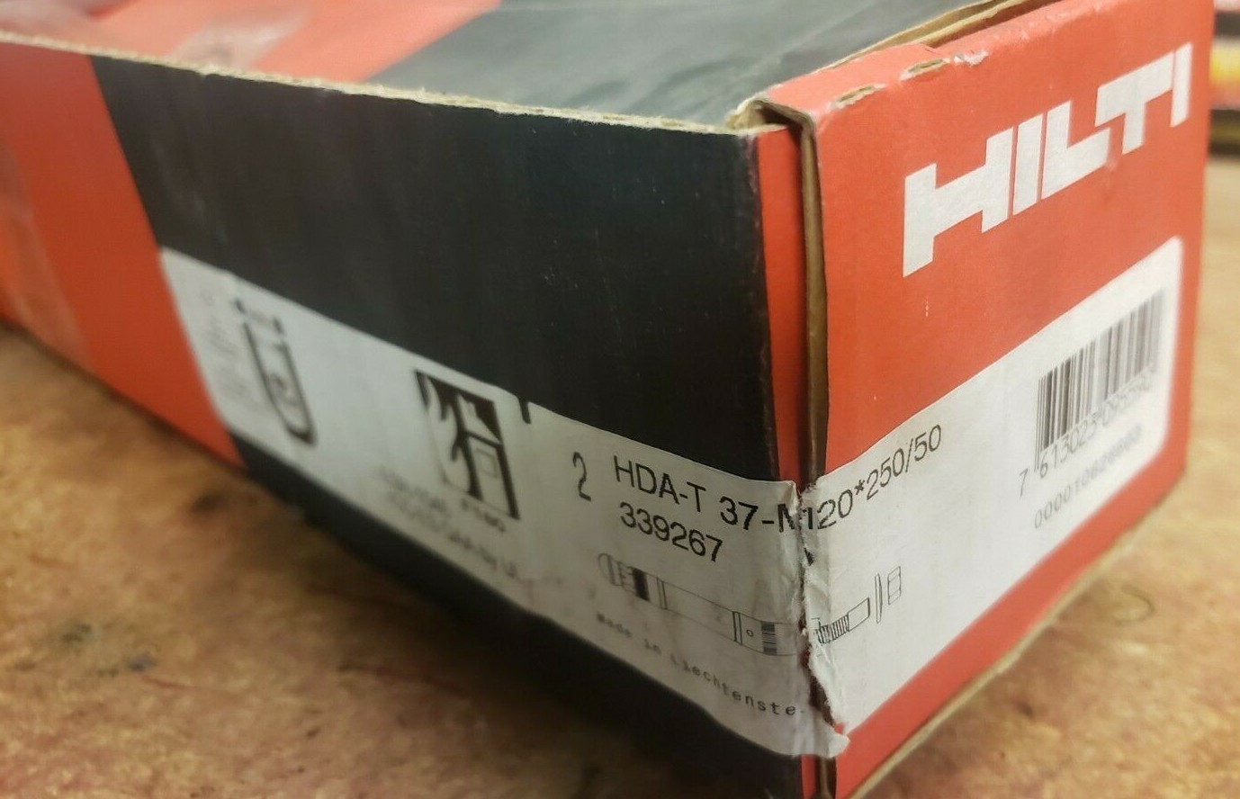 HILTI 339267,HDA-T37-M20X250/50 UNDERCUT ANCHOR BX OF 2 EACH WITH ...