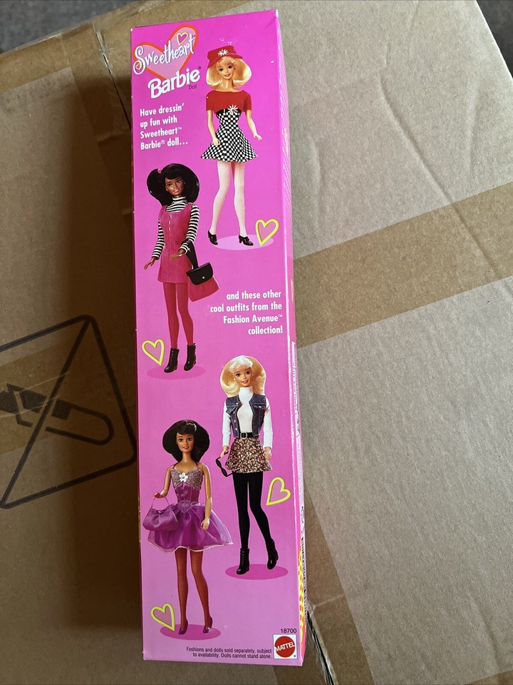 1997 SWEETHEART BARBIE Doll Mattel 18700 PINK VELOUR DRESS RED HAIR NEW ...