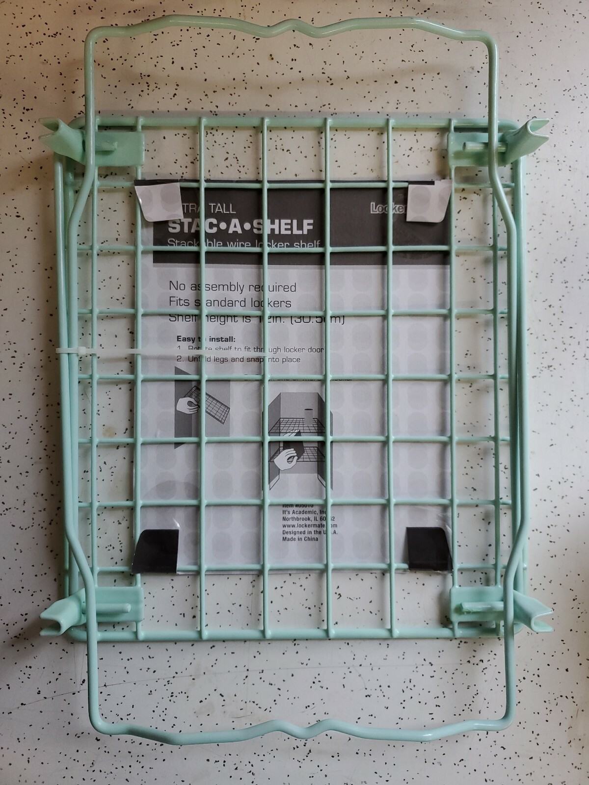 Lockermate Stac-a-shelf, Extra Tall 12 Inch Wire, Stackable, Locker ...