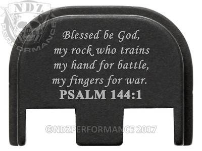 for Glock 17 19 19x 26 34 GEN 5 Rear Slide Plate NDZ Black Bible Psalm ...