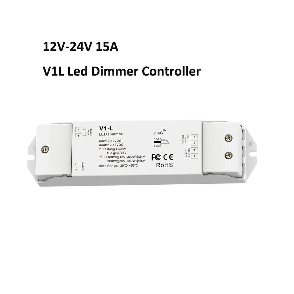 V1 V2 Single Color CCT LED Dimmer V3 VP V5-M RGBW RGB+CCT RGB strip ...