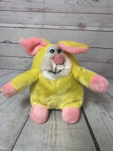 Vintage Smith Enterprises Yellow Bunny Rabbit Plush Stuffed Animal Toy ...