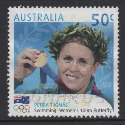 Australia 2004 50c Gold Medalist - Petria Thomas 100m Butterfly Used ...