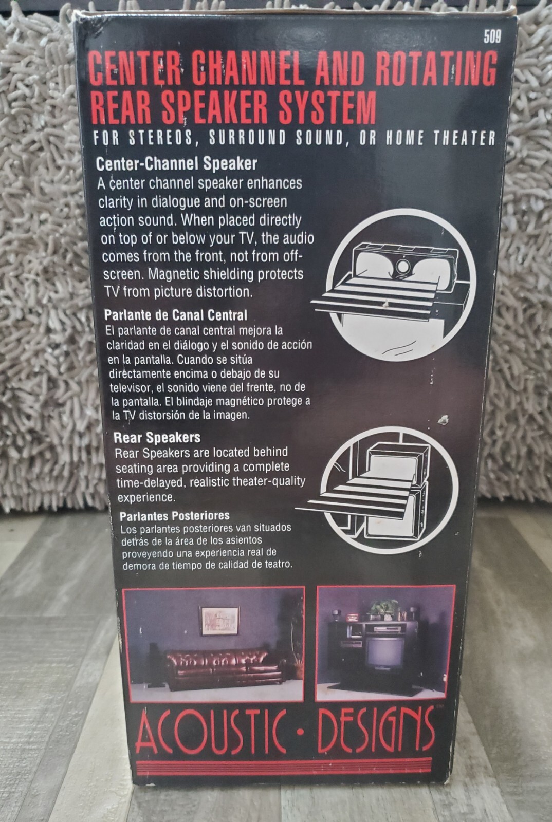 Acoustic Design Center Channel And Rotating Rear Speaker System NOS | eBay