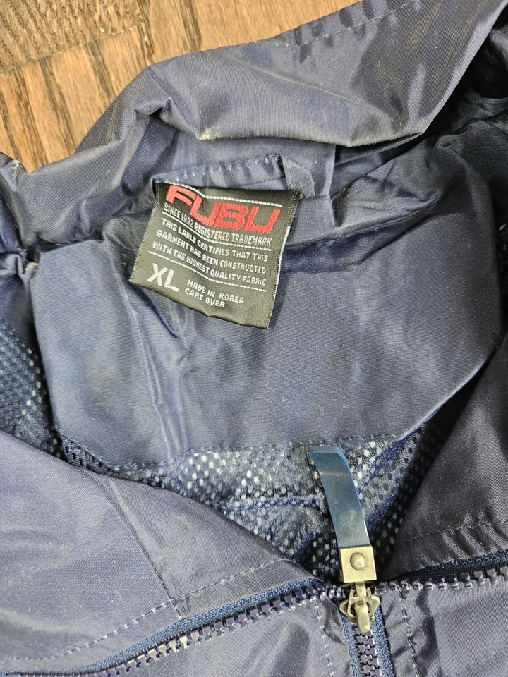 Vintage FUBU Track Suit Mens XL 90s Full Zip Y2K Blue And Orange ...