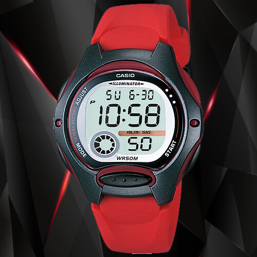 Casio Lw200-4av Womens Red Digital Sports Watch 50m WR With LED Light ...