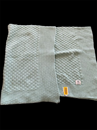 Micu Micu (Barcelona) NWT Green Org Cotton Knit Baby Blanket 36”x 40 ...