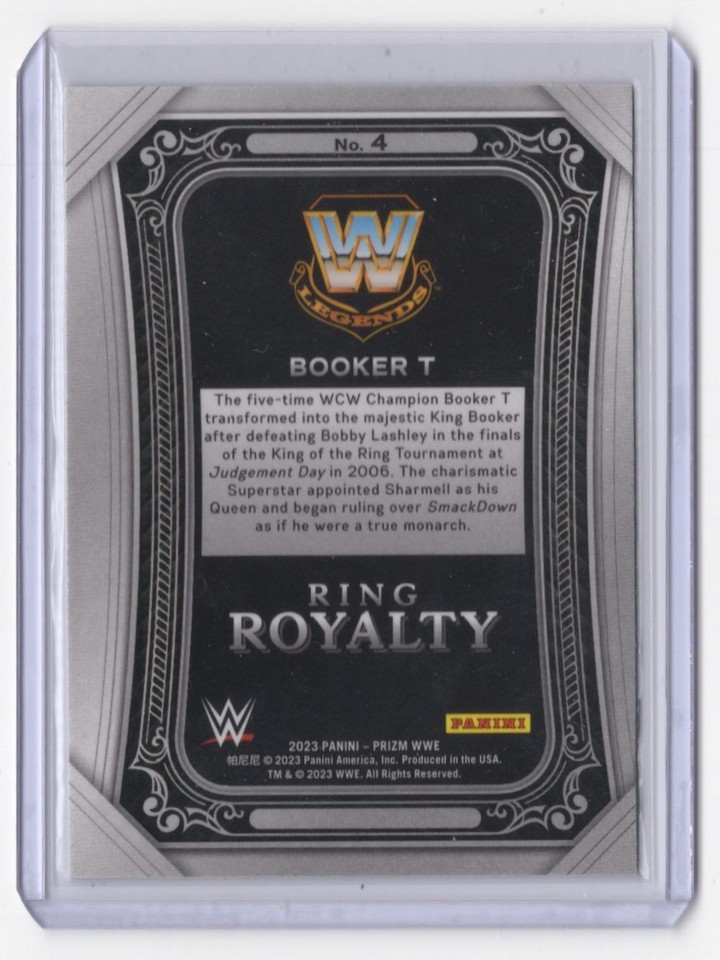 2023 Panini Prizm WWE Ring Royalty Booker T #4 | eBay