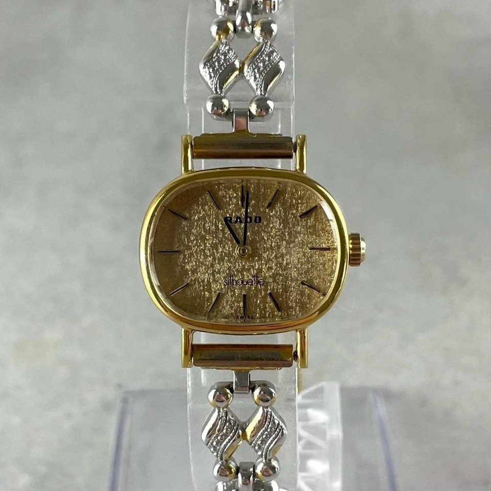 RADO Silhouette Hand Wound Wristwatch Gold Oval Timepiece Vintage | eBay