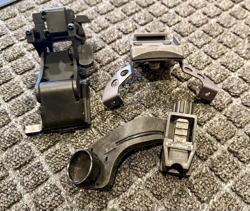 NVG Helmet Mount Complete Set-up Base Plate, Flip Mount, J-arm PVS-14 ...