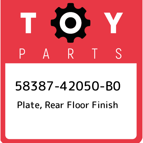 58387-42050-B0 Toyota Plate, rear floor finish 5838742050B0, New ...