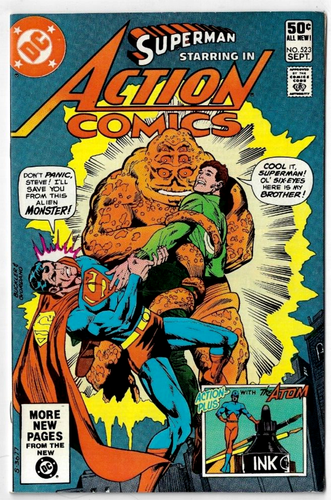 Action Comics 523 direct edition VF/NM 1981 DC Superman ATOM | eBay