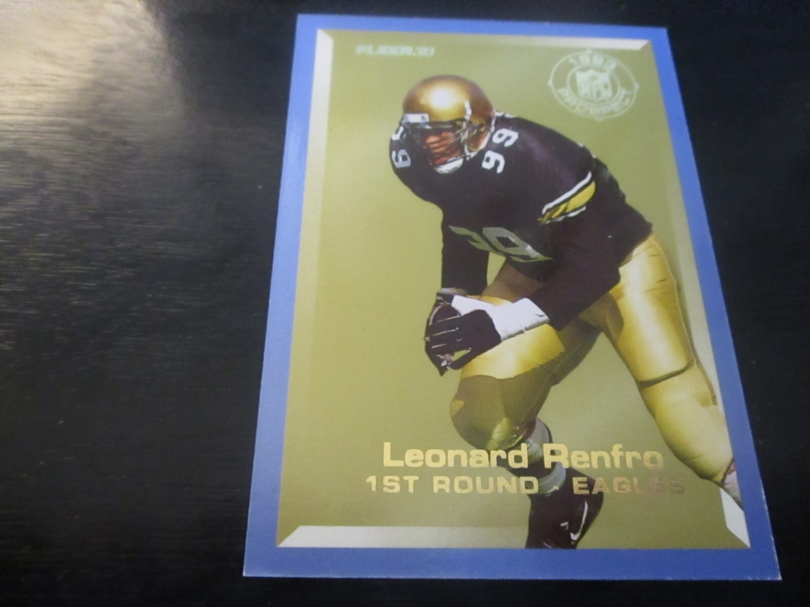 leonard renfro (philadelphia eagles - dt) 1993 fleer ROOKIE card #14 nr ...