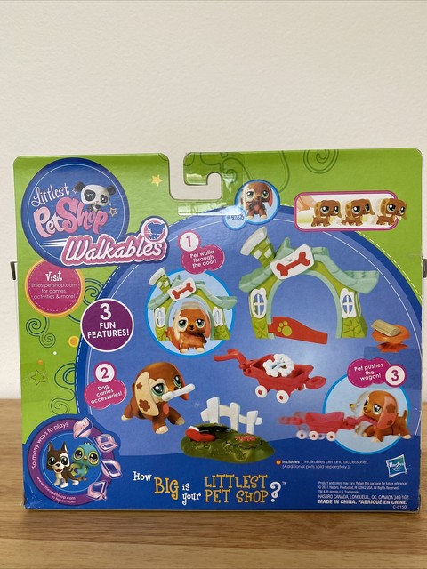 Littlest Pet Shop LPS Walkables Set Dachshund 2163 Fun Features Hasbro ...