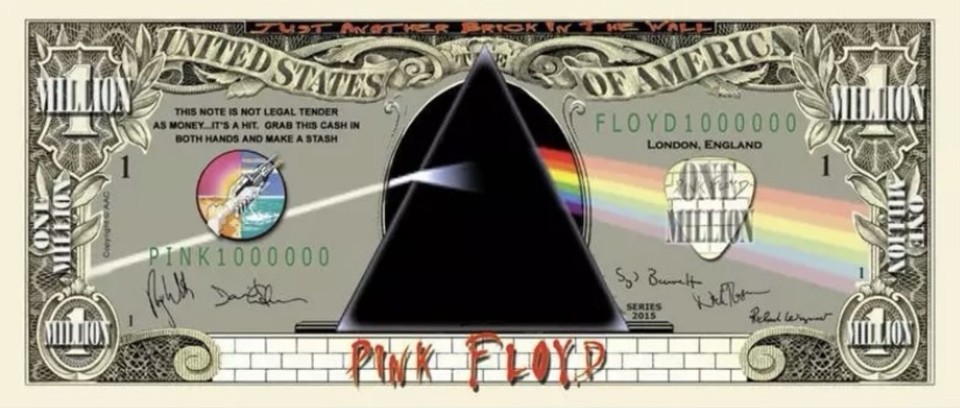 100 Pack Pink Floyd Rock Music Band Collectible 1 Million Dollars ...