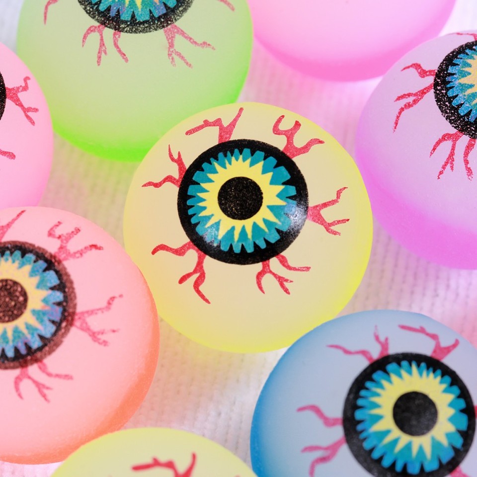 Eye Ball Bouncy Balls Glow in The Dark Toys Eyeball Decorations Fake ...