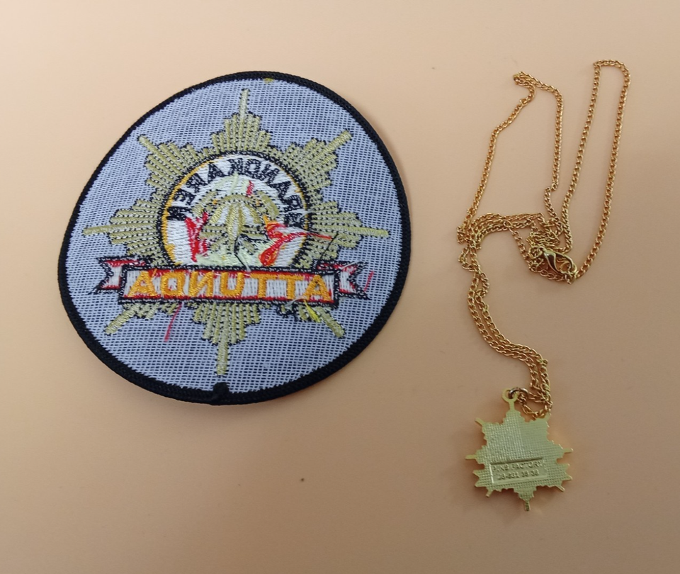 SWEDEN Patch Fire Rescue Brandkaren ATTUNDA + Neck Badge on a Chain ...