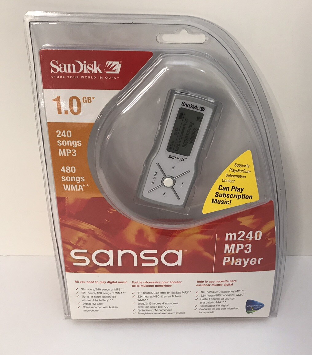 SanDisk Sansa m240 Pink ( 1 GB ) Digital Media Player for sale online ...