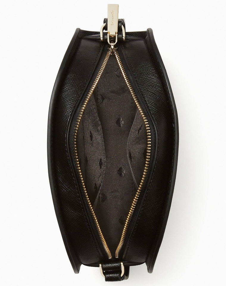 Kate Spade Perry Black Saffiano Leather Dome Crossbody K8697 NWT $279 ...