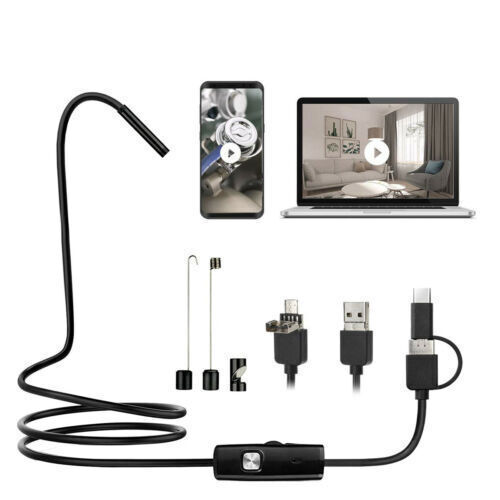 3in1 Borescope Endoscope 6LED Inspection Scope Camera For Android Cell ...