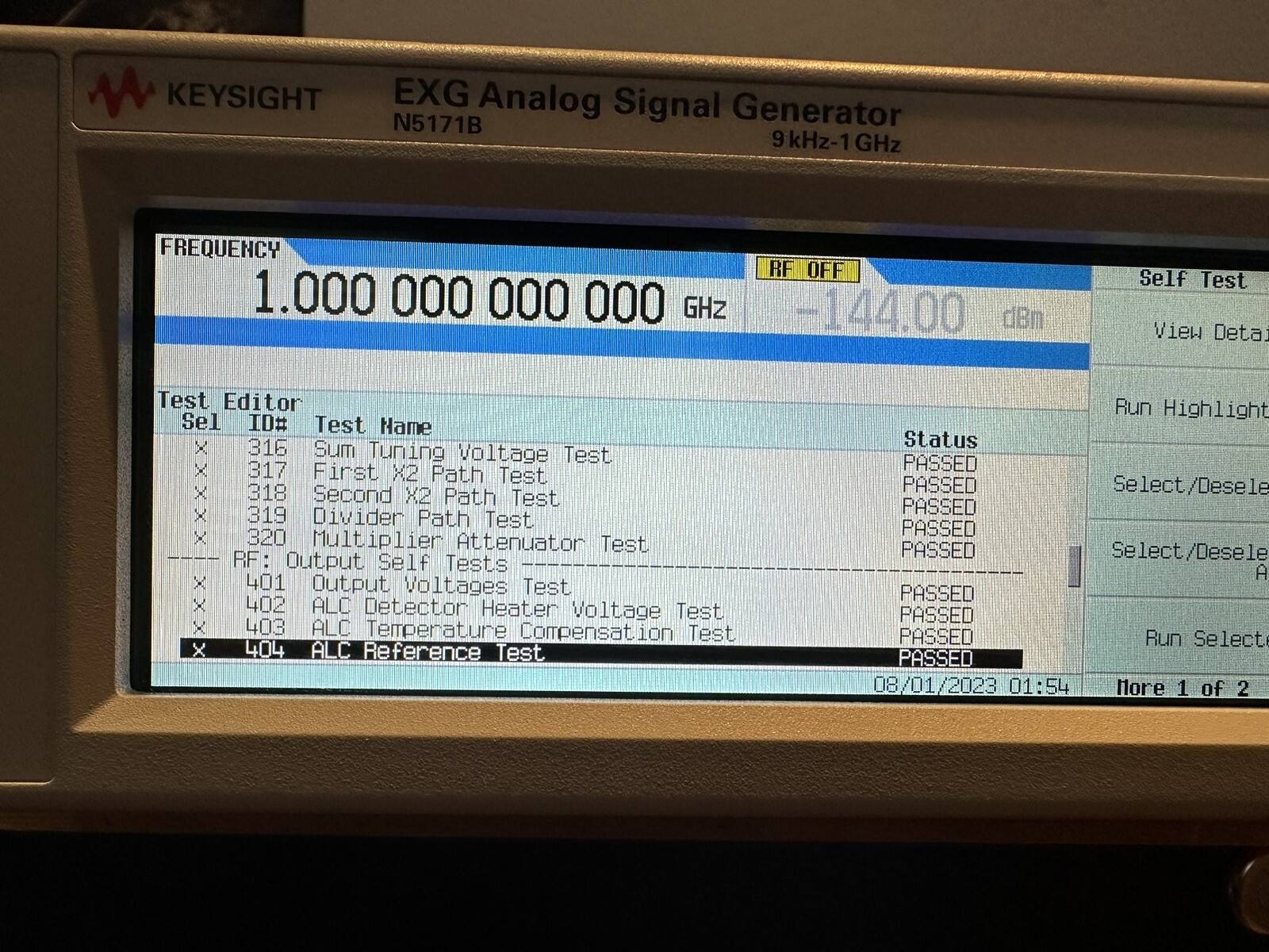 Générateur de signal analogique Keysight N5171B EXG 9 kHz-1 GHz opt 099 ...