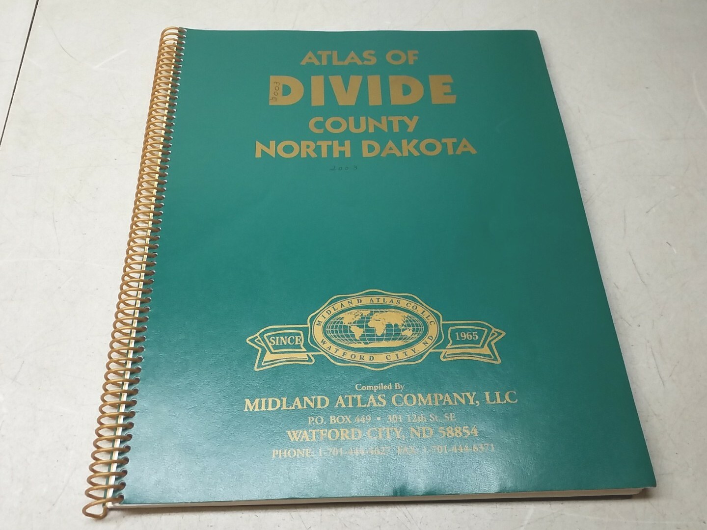 Divide County North Dakota Atlas Vintage 2003 Midland Atlas Company ...