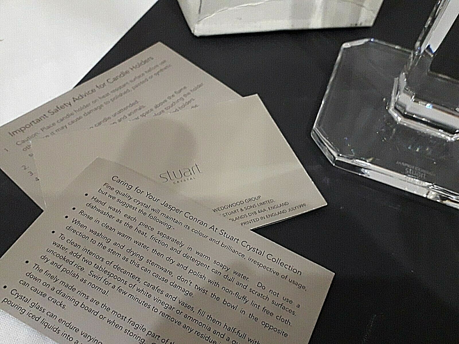 Jasper Conran Stuart Crystal QUARTZ 12" Candle Holder/Candlestick | eBay