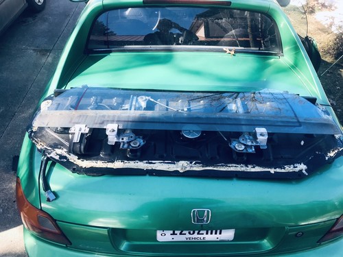 93-97 honda del sol oem rear back window glass power motor regulator ...