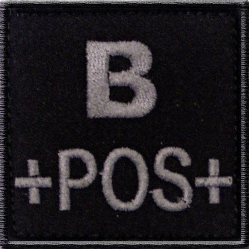 Lot of 10 B+ Black Blood Type B Positive Patch Scratch Rhesus Patches ...