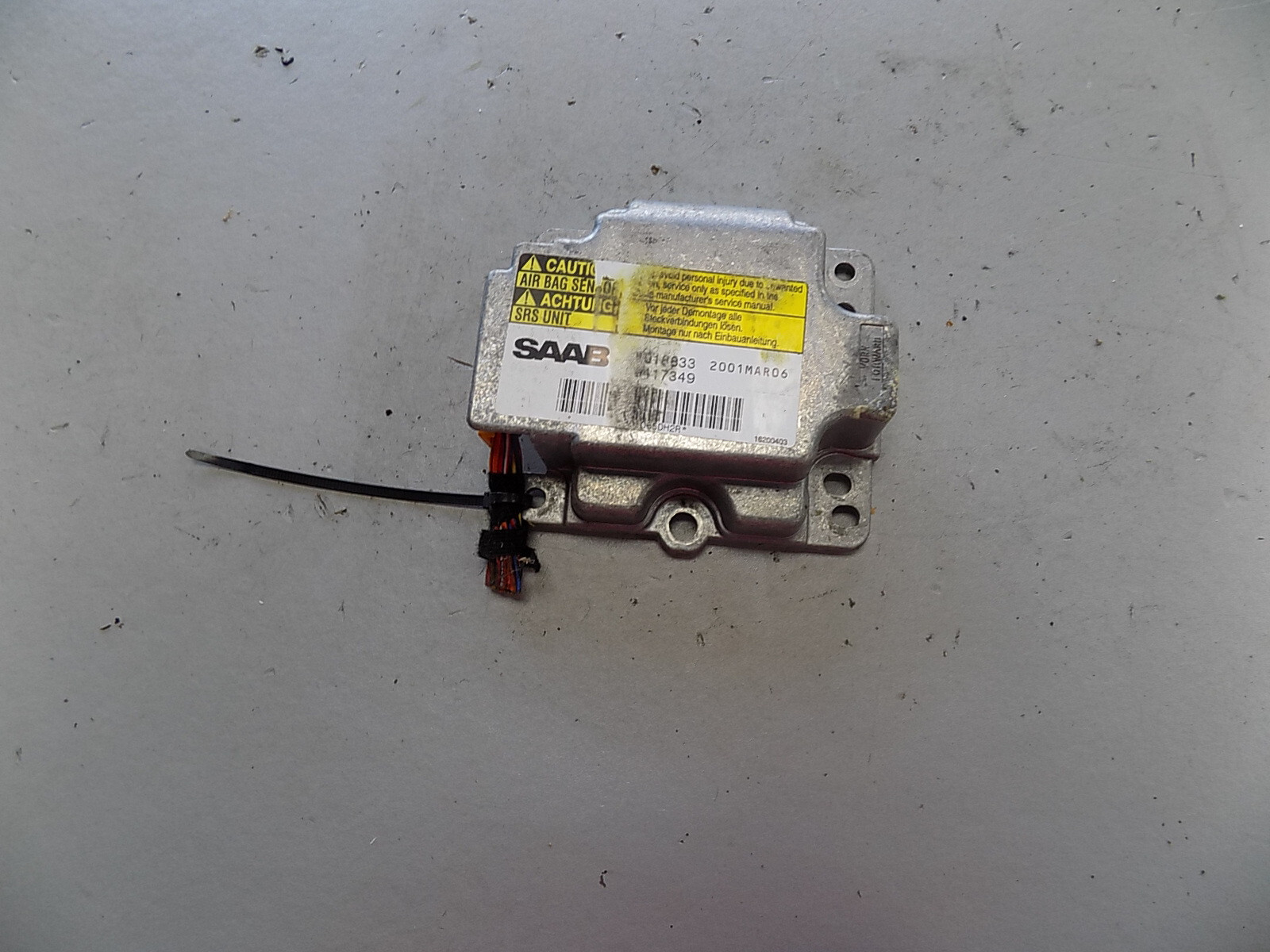 99 00 01 02 03 04 Saab 93 9-3 SRS Supplemental Restraint System Module ...