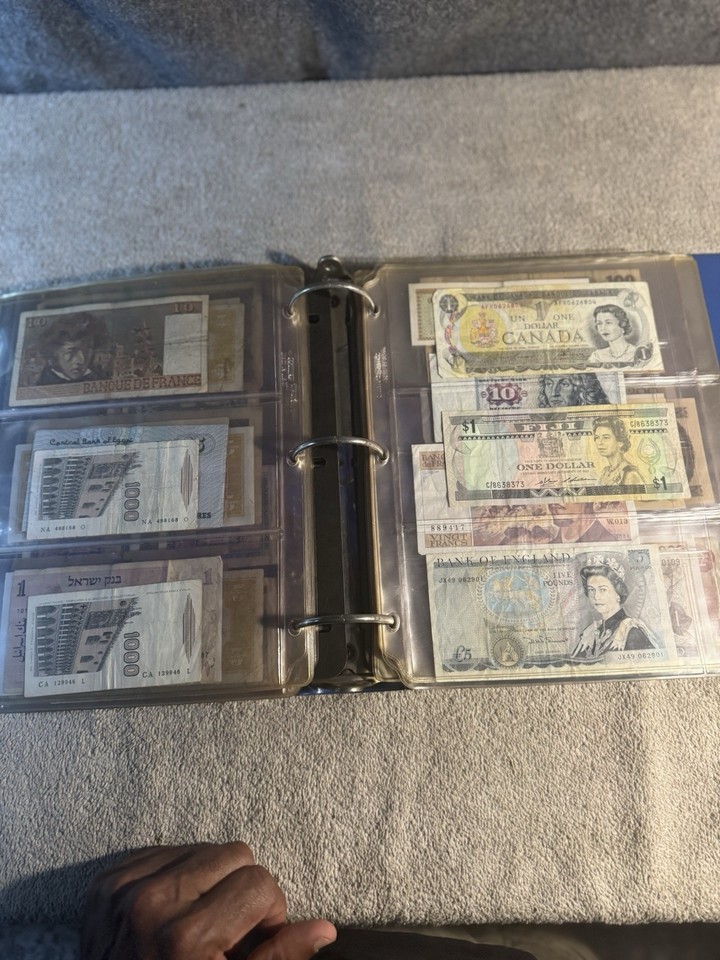 Vintage World Paper Currency Collection Bank Notes 90+ Bills 1940’s ...