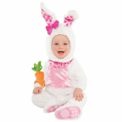 Little Rabbit Easter Bunny Halloween Costume White Wabbit Infant 0-6 ...