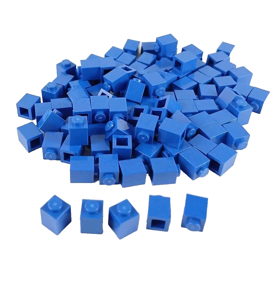 100 Pieces LEGO® Basic Brick 1x1 BLUE Solid Stud Open Bottom MOC Lot | eBay