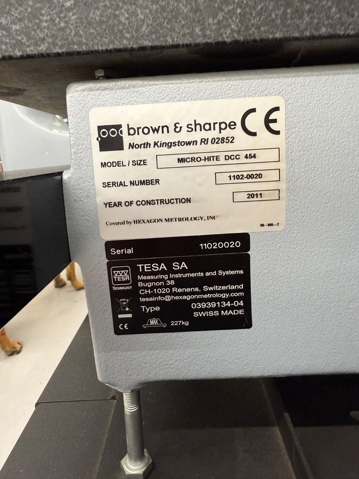 Brown & Sharpe Micro-Hite automatic (DCC) Coordinate Measuring Machine ...