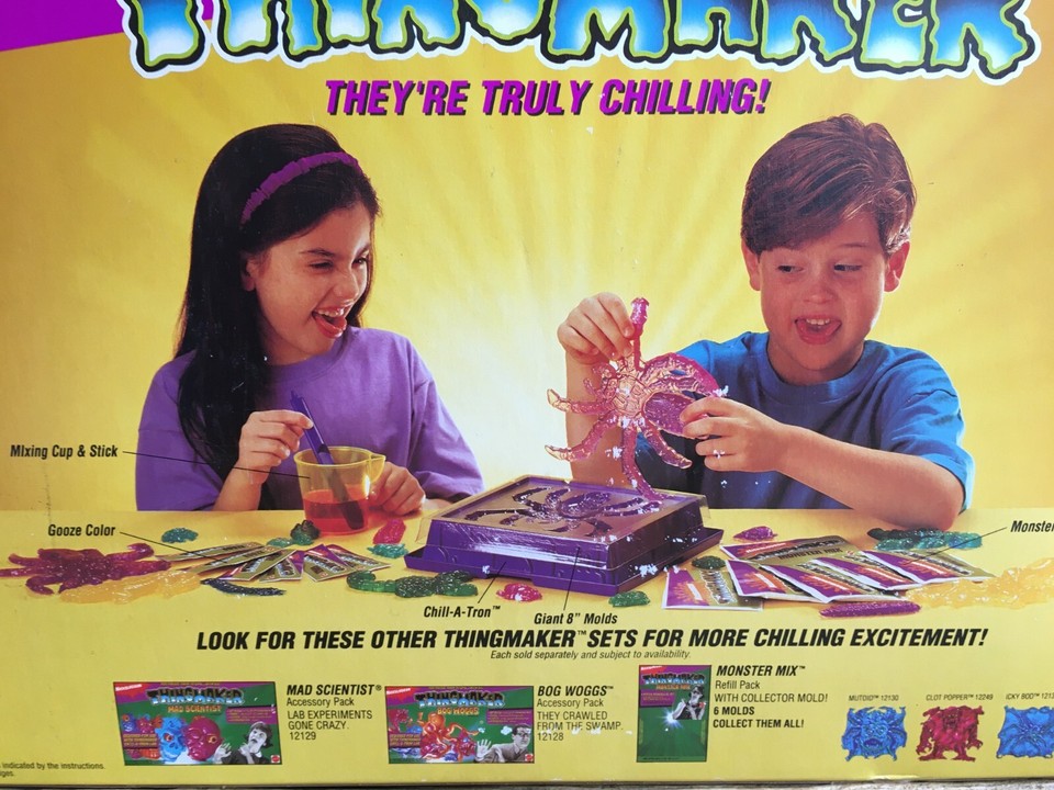 Vintage NIB Mattel Nickelodeon Thing Maker Chill-A-Tron Lab Slimy Bugs ...