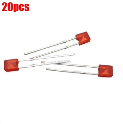 20Pcs 2X3X4MM Rectangle Led Red Color Red Light Emitting Diode oh | eBay