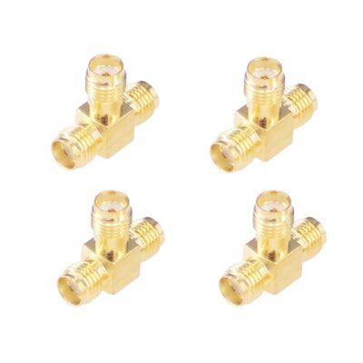 4pcs Antenna Adapter SMA Female to Dual SMA Female Connector T 3 Way ...