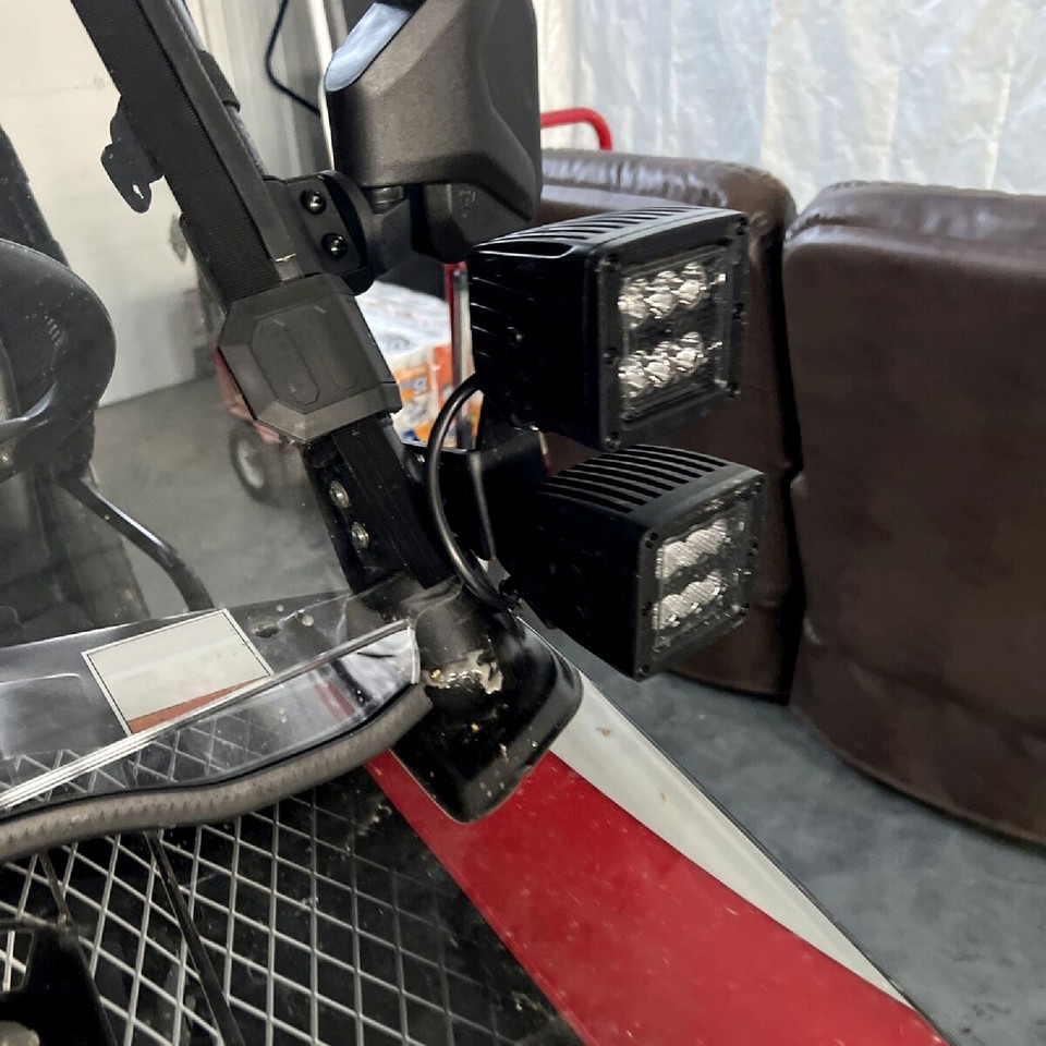 Dual LED Light Pod Front A-Pillar Mount Brackets For Polaris RZR XP ...