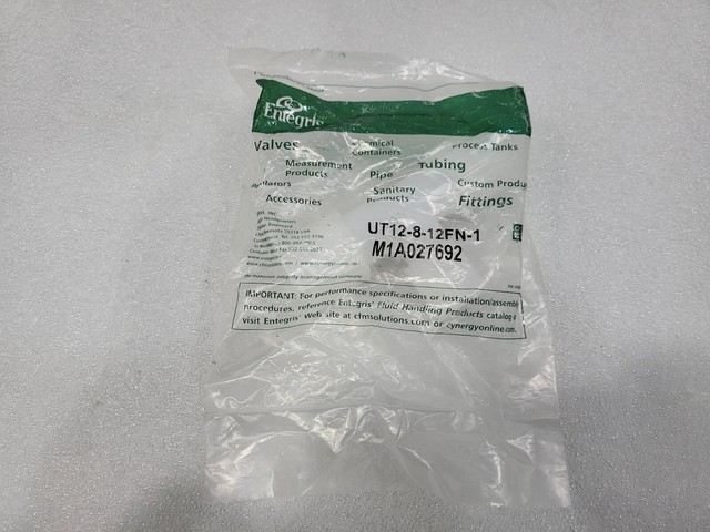 Entegris UT12-8-12FN-1 Pneumatic Tee Union Reducer Fitting 3/4in for ...