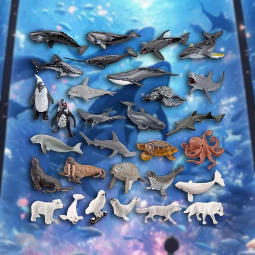 30Pcs Ocean Animals Figures, Sea Animals Model, Sea Creatures Realistic ...