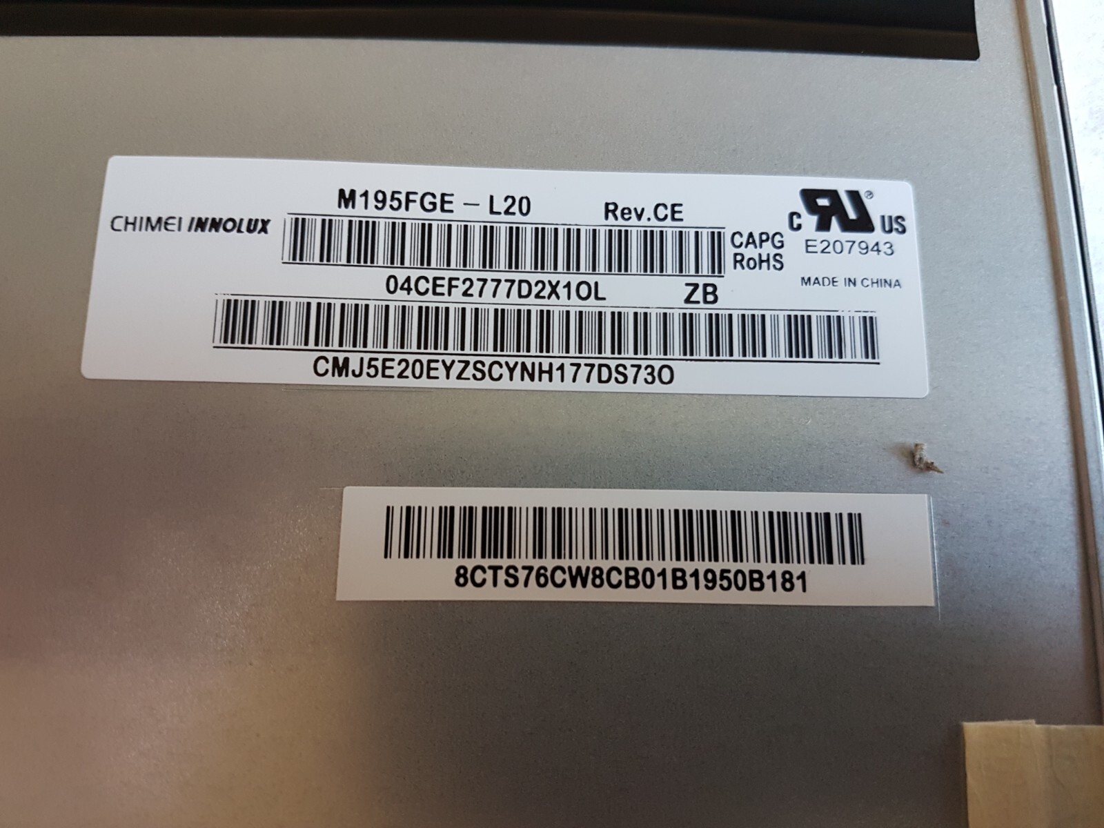 HP Innolux 19.5" TN N-GLARE WLED 250NITS N Screen M195FGE-L20 Rev CE ...